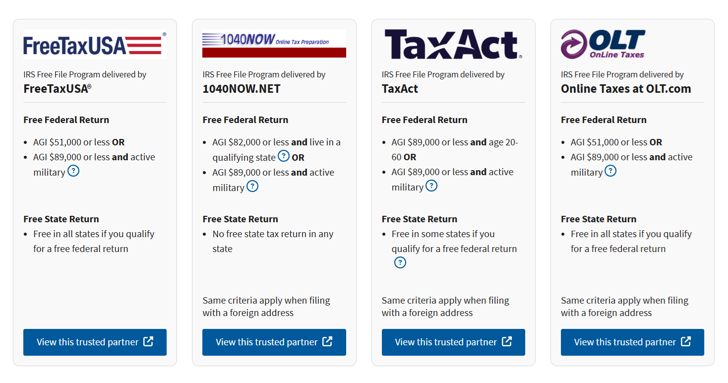 Free File Open to Eligible Filers: Get Started Now - Don't Mess With Taxes